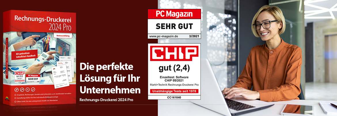Rechnungs-Druckerei 2024 Pro | Software - professionelle Rechnungserstellung MT66